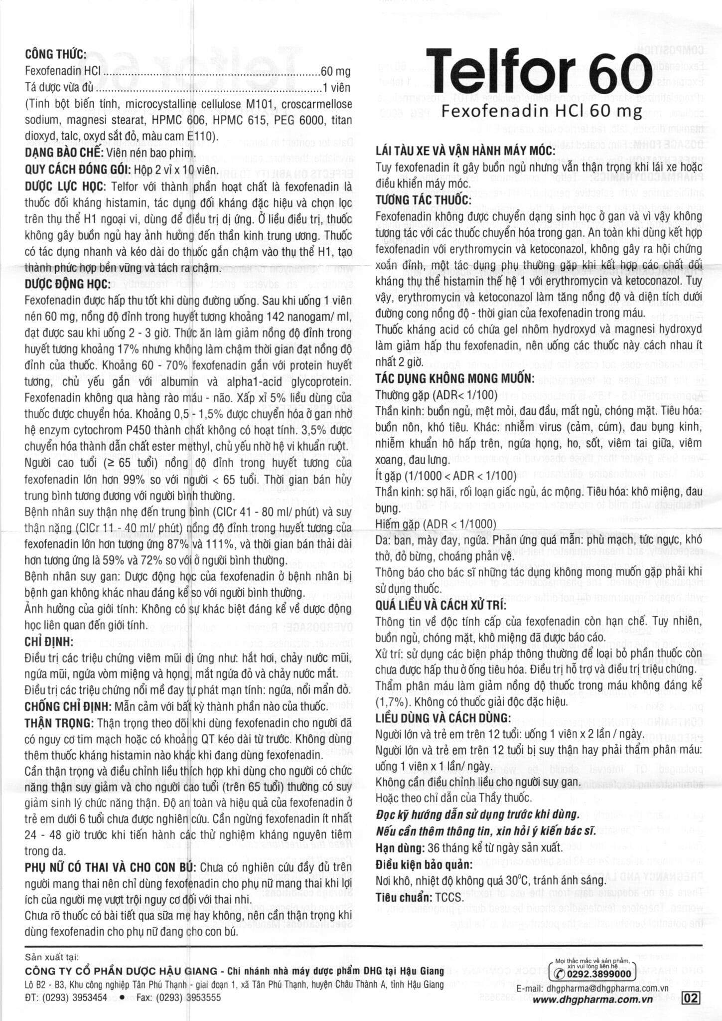 Điều trị mề đay mạn tính với thuốc Telfor