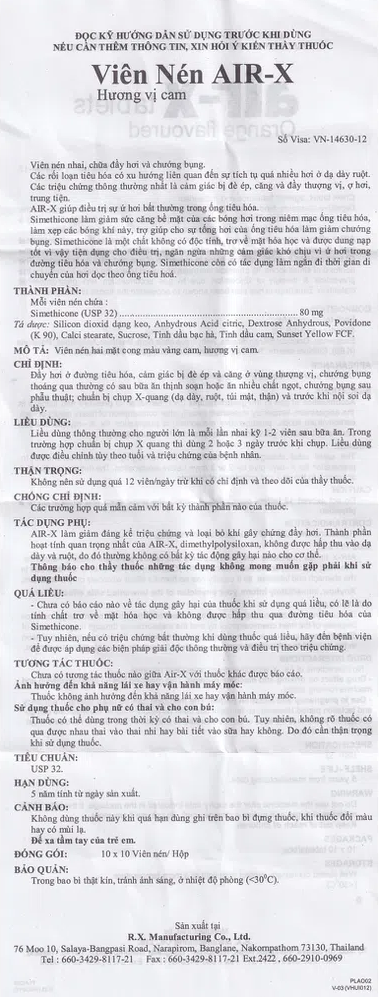 Air-X hương cam/hương bạc hà: Công dụng, cách dùng và lưu ý - YouMed