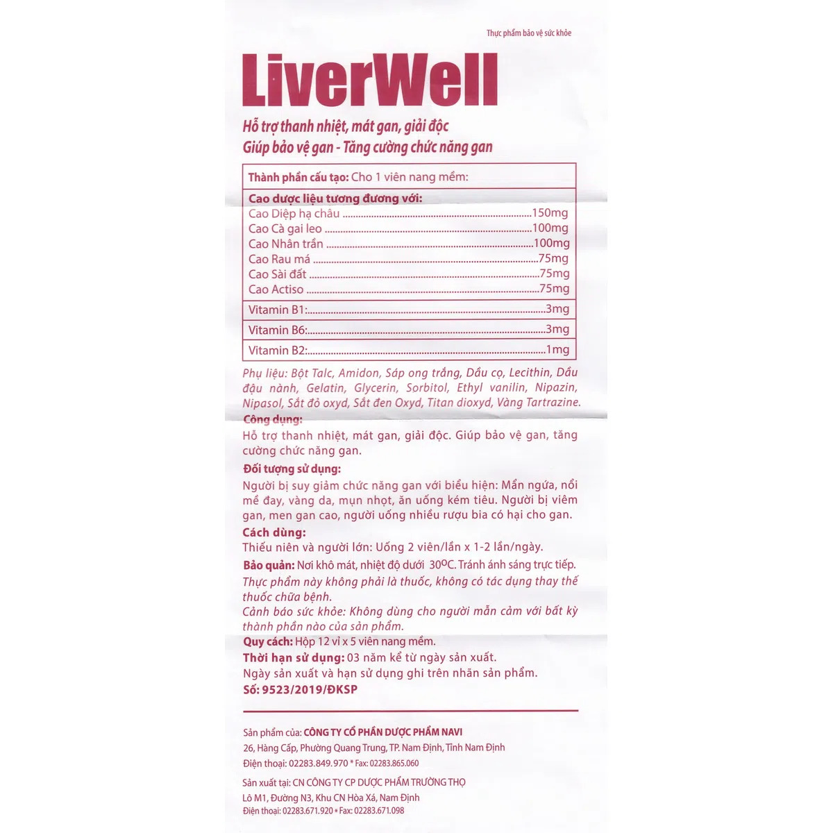 Viên uống giải độc gan Liverwell có tốt không? Lưu ý khi dùng