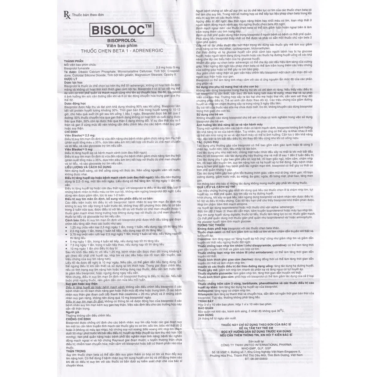 Bạn biết gì về thuốc hạ huyết áp Bisoloc (bisoprolol) - YouMed