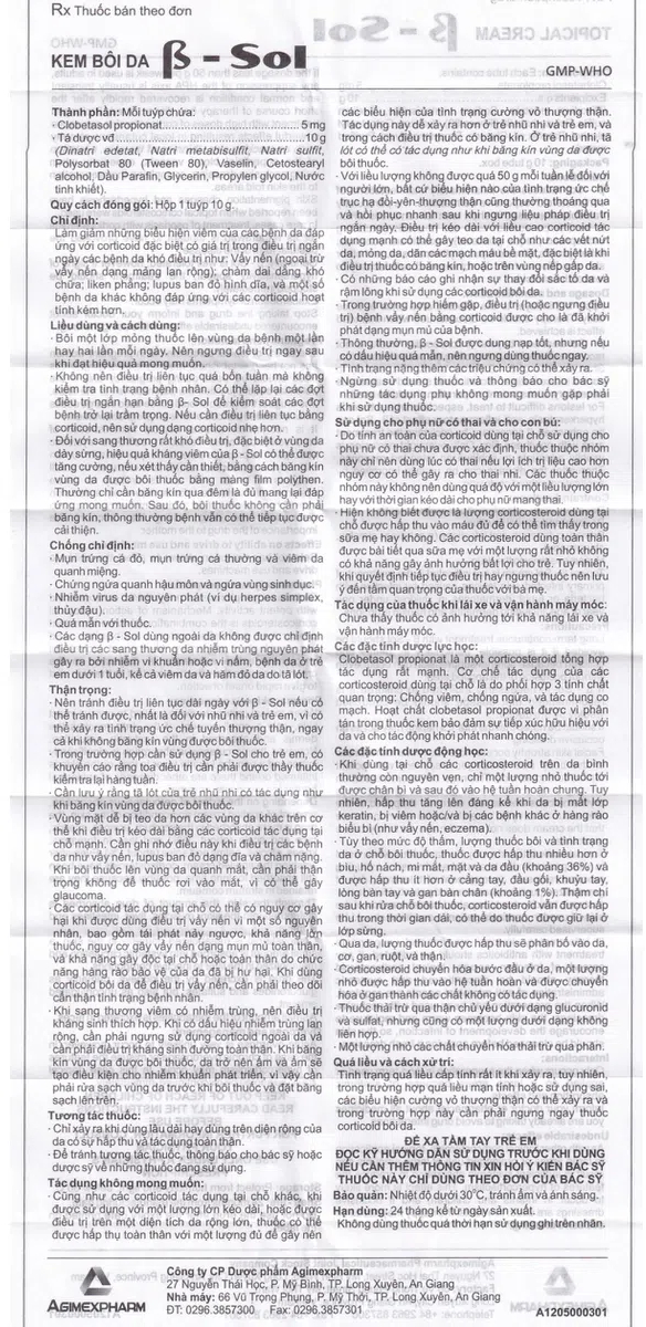B - Sol là thuốc gì? Công dụng, cách dùng và lưu ý khi dùng